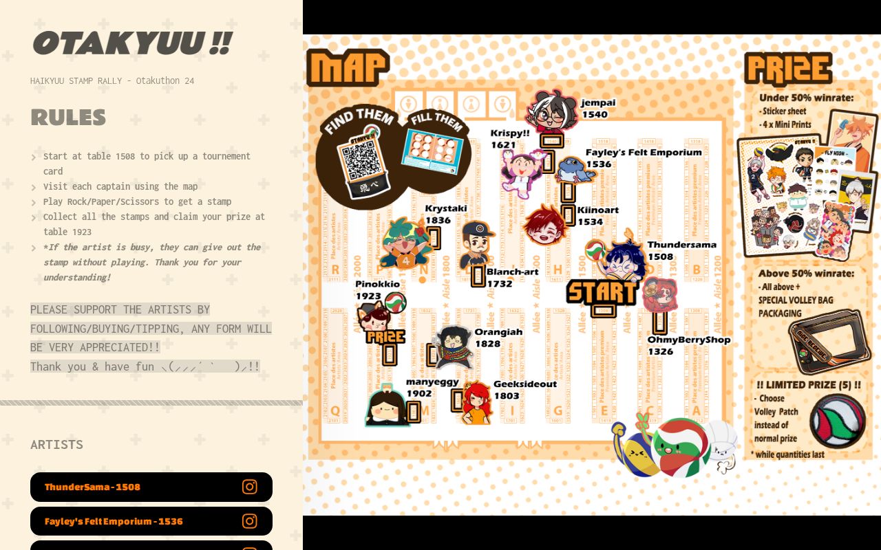 Haikyuu!! Stamp Rally (Otakuthon 2024)